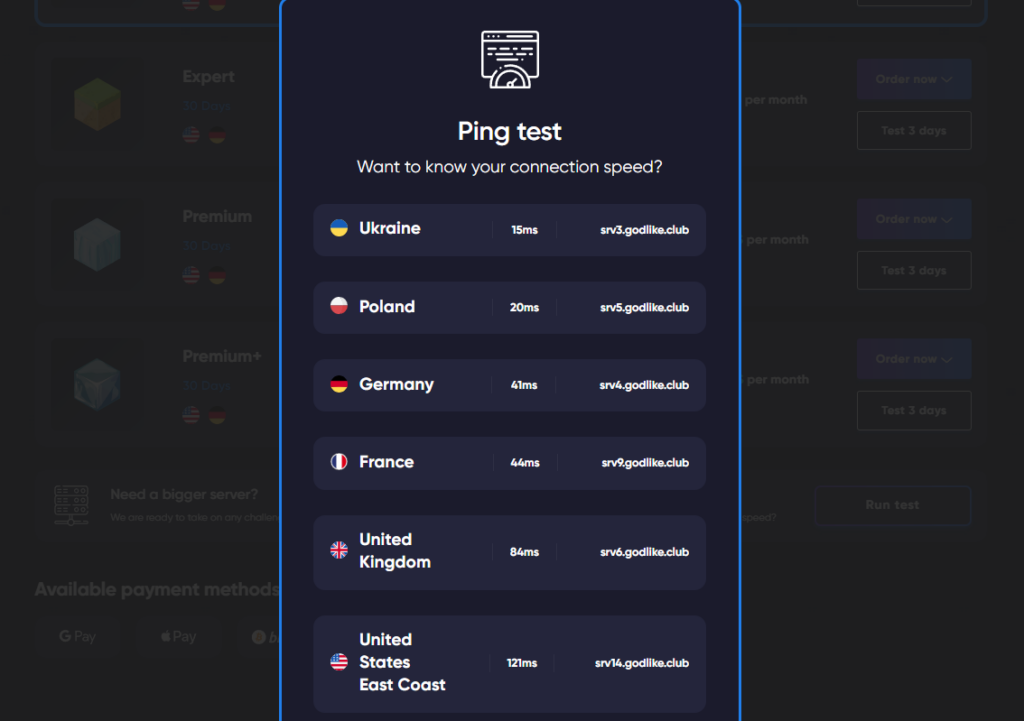 Godlike - Review 2025: Hosting for Minecraft, Rust, GTA 5 and Other Games